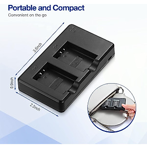 Powerextra 2-Pack NB-13L Battery and Rapid Dual USB Charger for Canon PowerShot G7 X Mark ii, G1 X Mark iii, G5 X, G7 X, G9 X, G9 X Mark ii, SX620 HS, SX720 HS, SX730 HS, SX740 HS Cameras