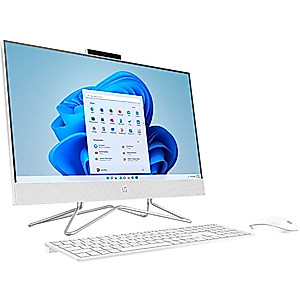 HP 24 All-in-One Desktop Computer I 23.8" FHD IPS Touchscreen (72% NTSC) I Intel 4-Core Pentium Silver J5040 I 8GB DDR4 128GB SSD I Intel UHD Graphics 605 I Win11 White + HDMI Cable