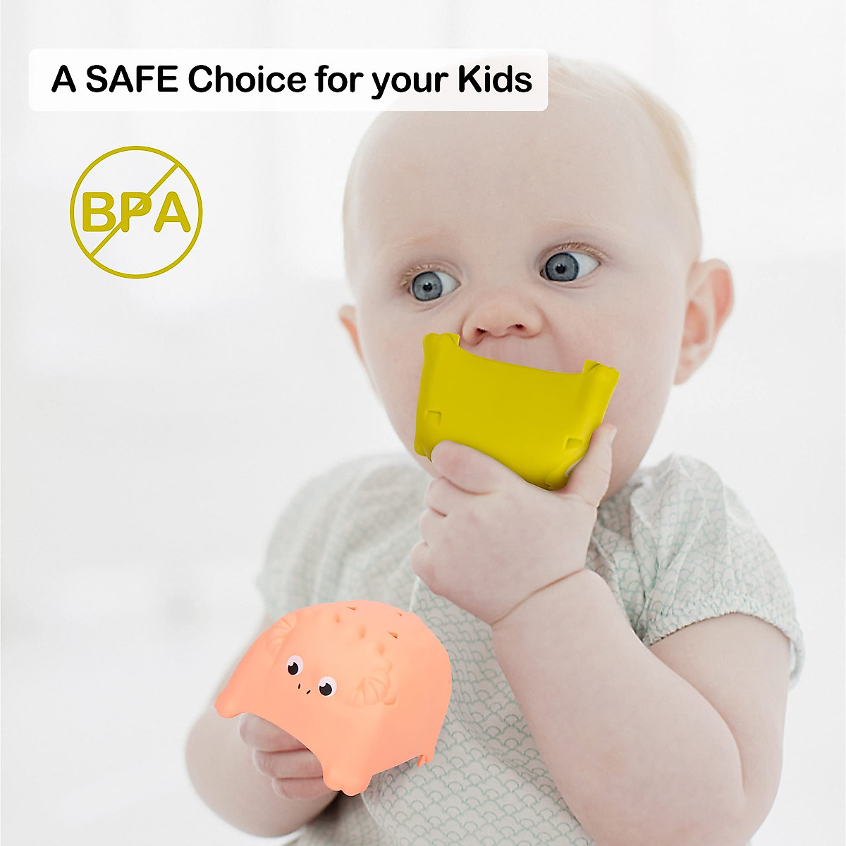 EINSTEM Toddler Toys Age 1-2, 2-4, Animal Stacking Cups, Baby Toys for Boys and Girls Learning Sorting and Building Blocks, 8 Pieces