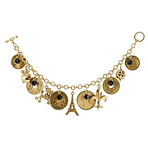 French Coin Charm Bracelet