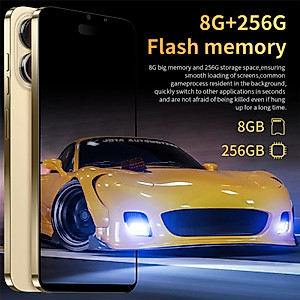 Jectse I14 promax Smartphone, 6.1Inch 4GB RAM 64GB ROM Unlocked Cell Phone with 8MP Front 16MP Rear Camera, MT6889 Ten Core 7000mAh Mobile Phone for 11