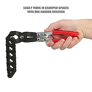 OEMTOOLS 27045 Tailpipe Cutter, Features Pipe Cutter Chain with Cutting Wheels, Exhaust Pipe Cutter, Steel Pipe Cutter, Can Be Used as PVC Cutter or Copper Pipe Cutter