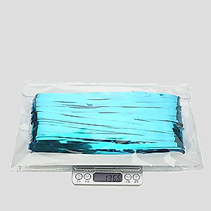 Blukey 2-Packs 3.2ft x 8.3ft Turquoise Metallic Tinsel Foil Fringe Backdrop Curtain for Wedding Christmas Halloween New Year