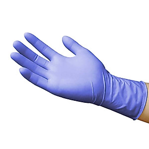 TRICARE MEDICAL Disposable Nitrile Exam Gloves, Latex-free, Powder-free, 4.3 Mil, Deep Blue, Box of 100, Medium