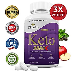 (5 Pack) Regal Keto Max Keto Pills 1200MG Includes Includes Apple Cider Vinegar goBHB Exogenous Ketones Advanced Ketosis Support for Men Women 300 Capsules