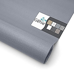 Home Genie Slip Resistant Removable Smooth Durable Drawer and Shelf Liner, Non Adhesive, Roll, Décor Kitchen Cabinet Shelves Liners, Stain Protection, Drawers, Desks, 12 Inch x 10 FT, Slate Gray