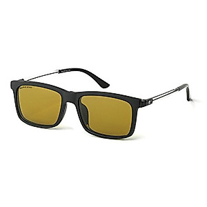 Eagle Eyes 3in1 Magnetic Polarized Sunglasses/Night Driving Clip-on With Computer Lens Base Frame - (Black/Clear)