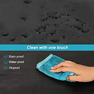 2 Pack Waterproof Rubber Vinyl Apron 40" Chef Aprons for Men Heavy Duty Chemical Work Apron Gifts for Dad Husband Fathers, Adjustable Bib Apron for Dishwashing Lab Butcher Cooking Kitchen Black