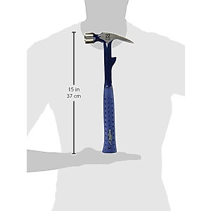 ESTWING Hammertooth Hammer - 22 oz Straight Rip Claw with Milled Face & Shock Reduction Grip - E6-22TM