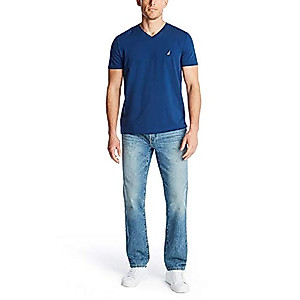 Nautica Men's Short Sleeve Solid Slim Fit V-Neck T-Shirt, Royal Blue, X-Large
