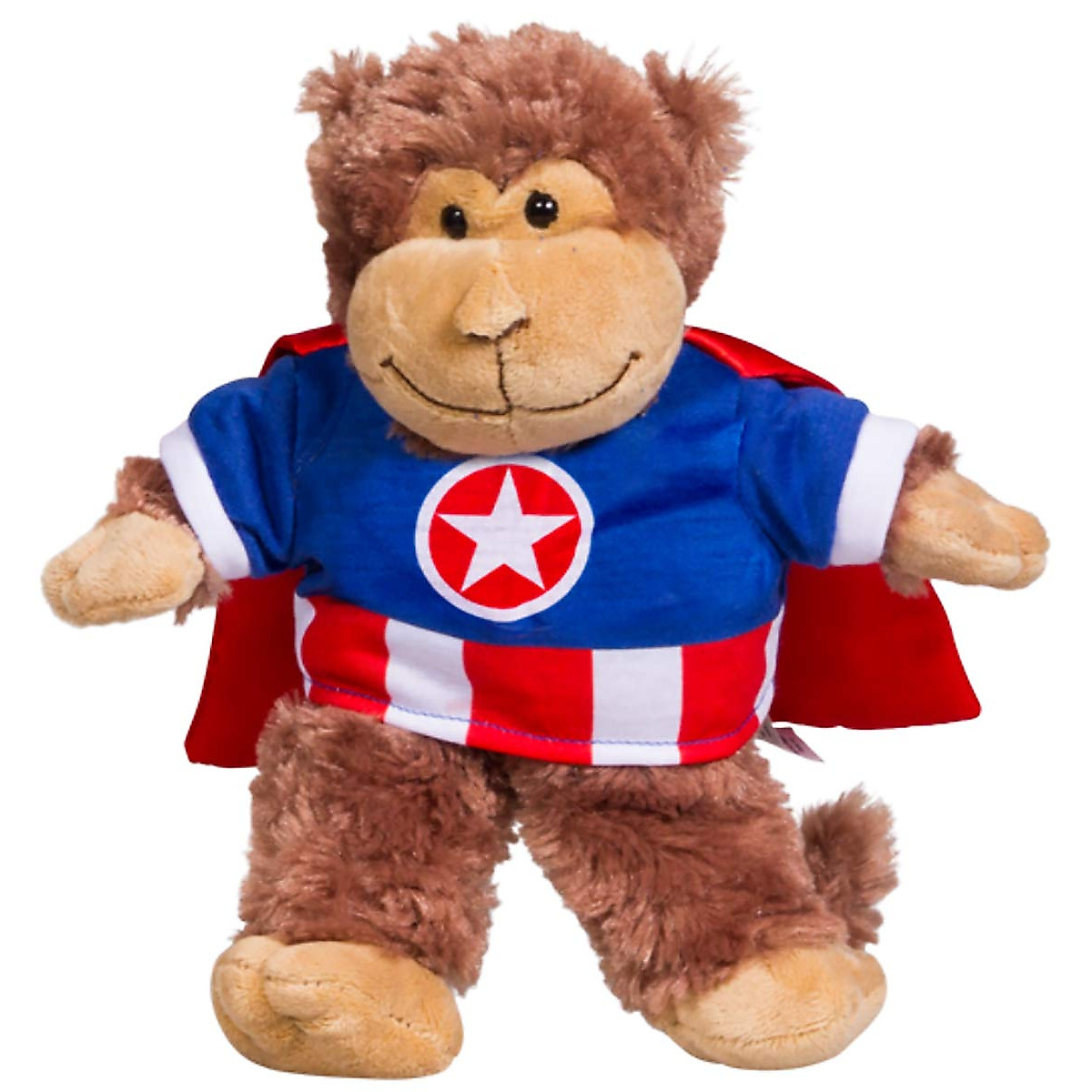 Bear Icon Hero with Cape T-Shirt Teddy Bear Clothes Fits Most 8"-10" Stuffed Animals