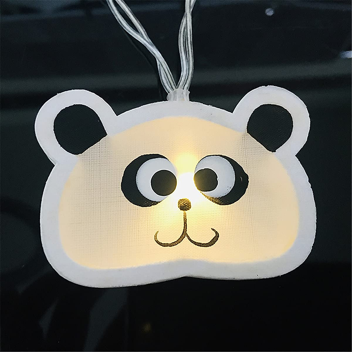 LEKIBOP 10LED Cartoon Animal Wooden LED Light String Battery Powered Indoor Outdoor Lighting Lamp for Wedding Home Birthday Garden Yard Patio Party Decorations