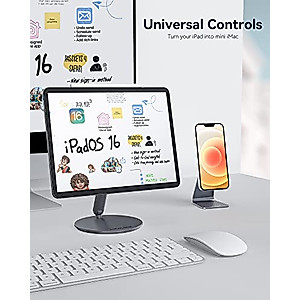 LULULOOK Magnetic iPad Stand for iPad Air 13-inch M2 (2024), 360° Rotating Aluminum Alloy Tablet Stand for Desk Foldable iPad Holder for iPad Pro 12.9'' 6th/5th/4th/3rd