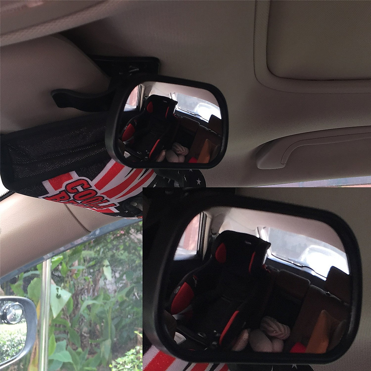 iSaddle Baby Car Seat Mirror - Baby Back Seat Front View Mirror - Adjustable Shatterproof In Car Safety Mirror
