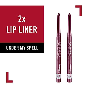 Rimmel Exaggerate Lip Liner, Under My Spell, 2 Count (Pack of 1)
