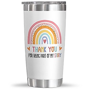 OASSIE Teacher Appreciation Gifts - 20 oz Stainless Steel Insulated Coffee Tumbler With Lid - Teachers Day Thank You Graduation College Back To School Birthday Gifts for Women Coworkers Friends