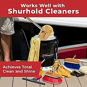 Shurhold 960 6 Inch Soft Bristle Brush, Deck Brush with Soft Yellow Polystyrene Bristles