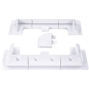 JJN 7PCS Corner Bracekt Solar Panels Mounting Brackets Kit ABS Corner Bracket Support 100W and Above Drill-Free Mount for RV, Caravans, Vehicles, Camper Vans, Roof, Sheds (White)