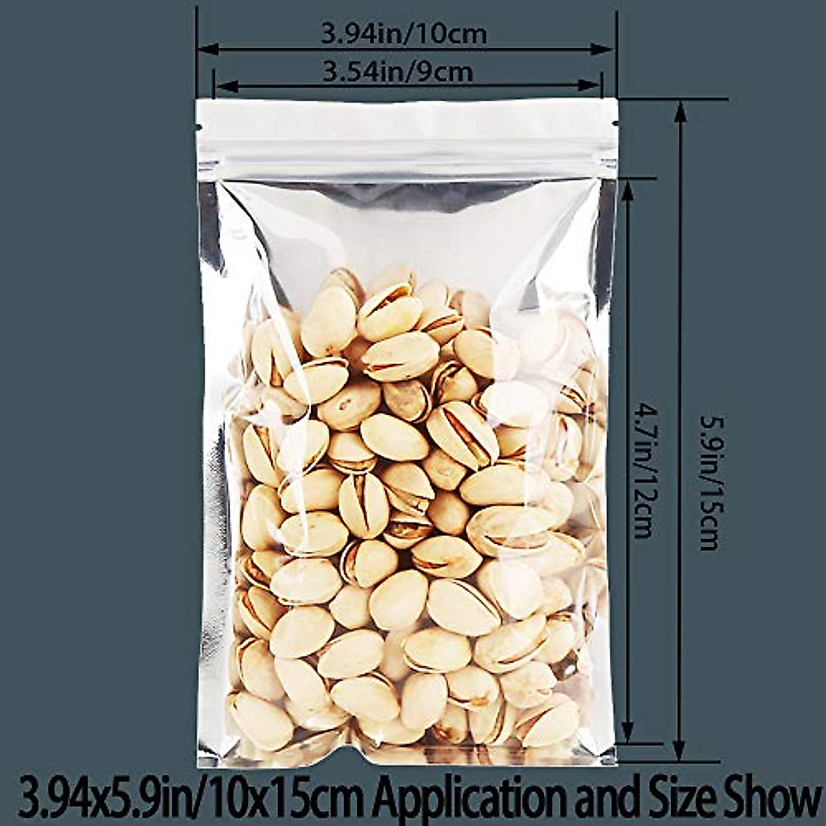 Daarcin 3 Sizes 30pcs Mixed Mylar Ziplock Bags | Foil Pouch Resealable Smell Proof Bags | Sealable Heat Seal Bags for Candy and Food Packaging