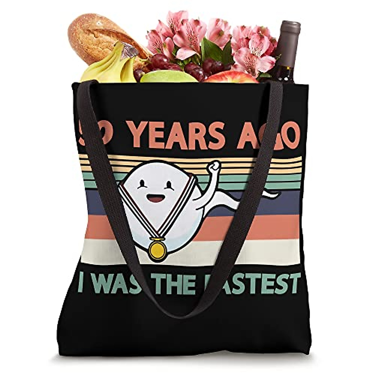 Funny 50 Years Ago I Was The Fastest 50th Birthday Gag Tote Bag