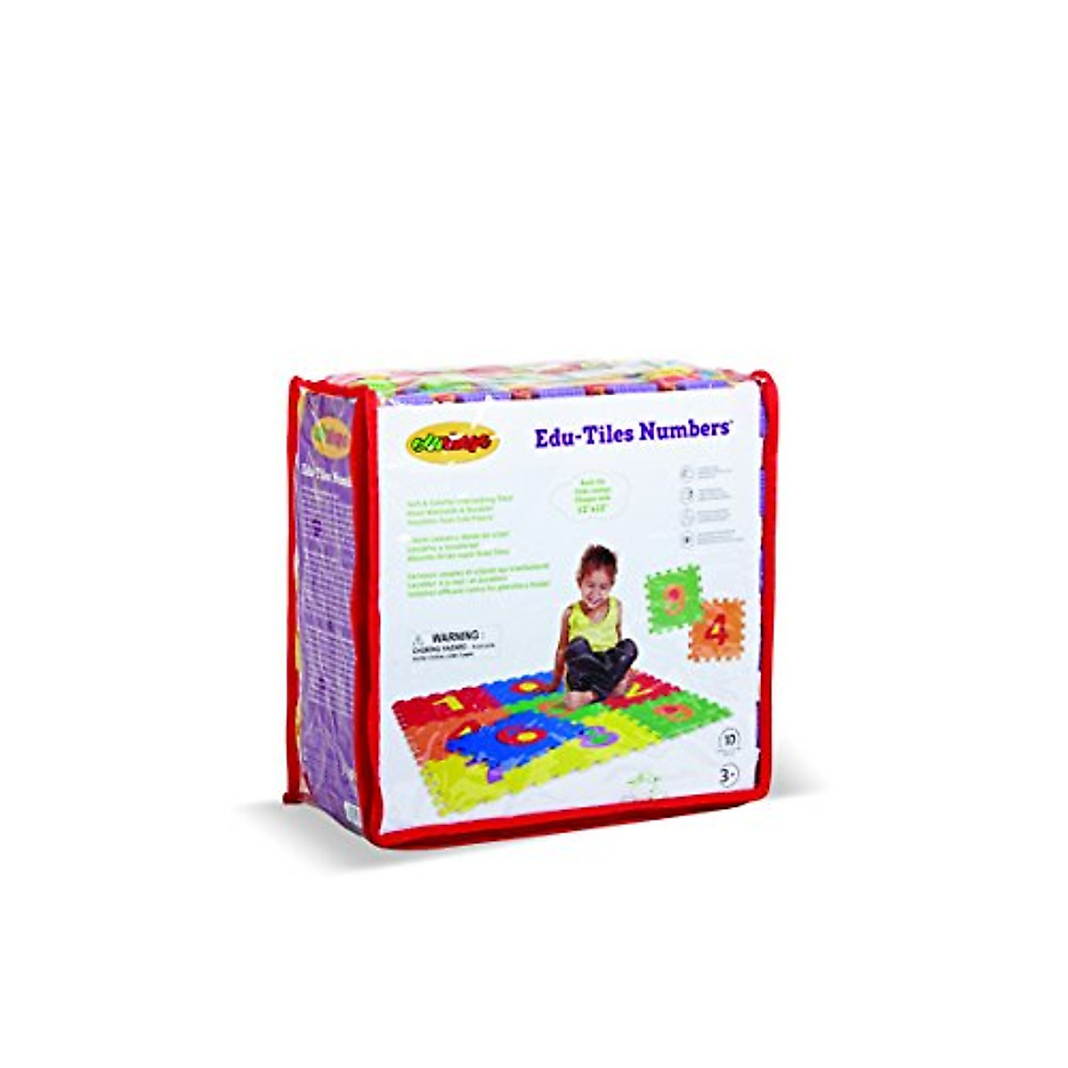 Kids Play Mat - Numbers And Animals Foam Floor Matt - 10 Interlocking Pieces To Develop Children's Motor Skills And Color Recognition