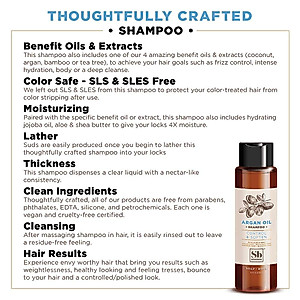 SoapBox Anti-Frizz Shampoo & Conditioner Set with Argan Oil and Shea Butter for Women & Men - Bulk Pack (3 Shampoos & 3 Conditioners)