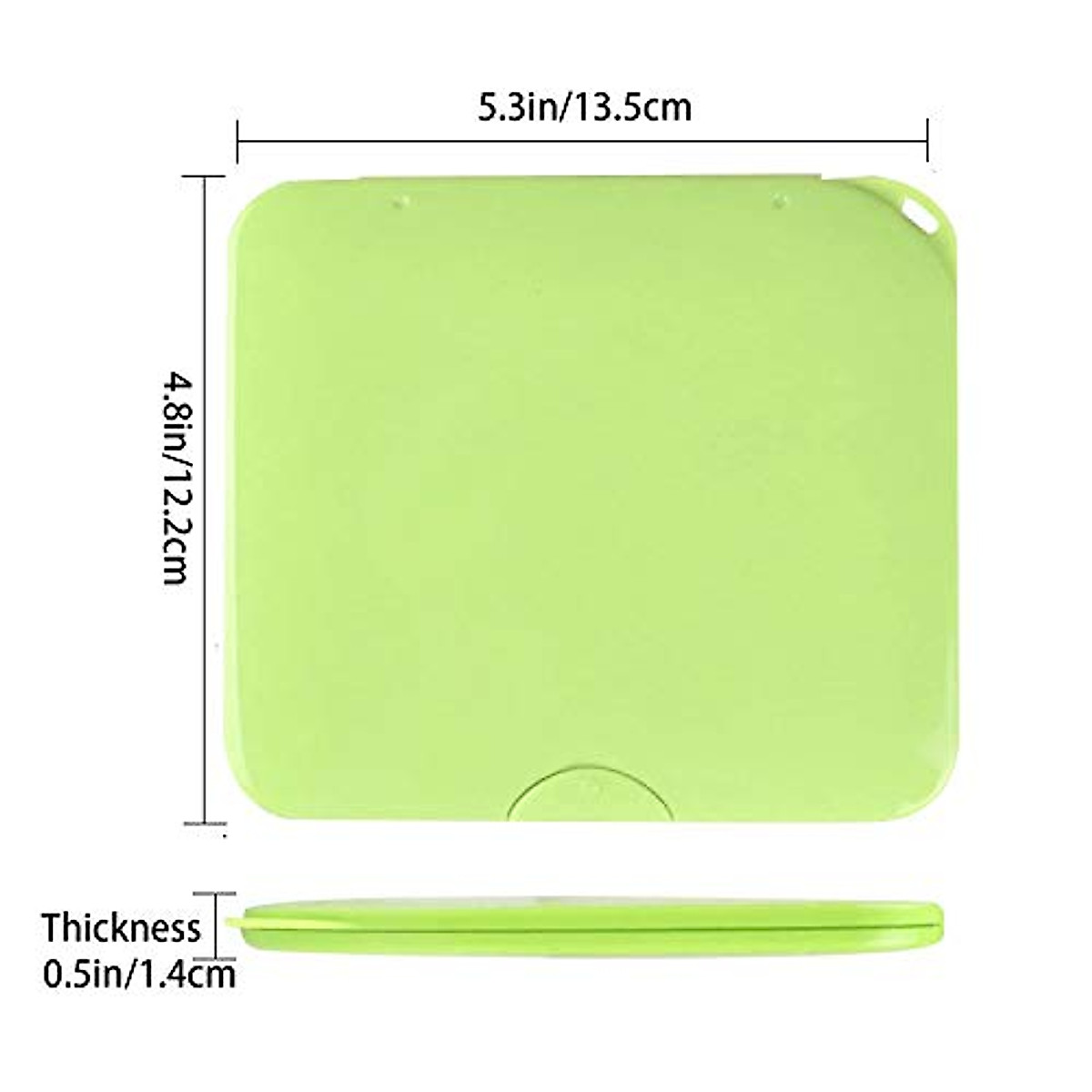 2 Pcs Plastic Storage Case Organizer Face Cover Storage Bag Bandanas Storage Clip Dustproof Storage Box for Face Cover Pollution Prevention (Green)
