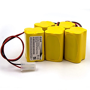 elxjar (5-Pack) 4.8V 800mAh Ni-CD AA Battery Pack Replacement for Energizer N20AE015A CUSTOM-222 NIC0905 OSA146 Prescolite EDCNRB Exit Sign Emergency Light