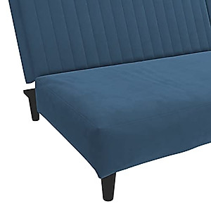 loibinfen 2-Seater Modern Sofa Bed Blue Velvet, 78.7"x39.4"x12.6" (Style B)