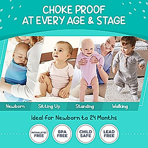 BABY ELEFUN Teething Toy Ring, Effective & Easy to Hold BPA Free Silicone Elephant Teethers with Gift Package, Teether Rings Toys Best for Babies 0-6, 6-12 Months, Infant Boys & Girls, Baby Shower