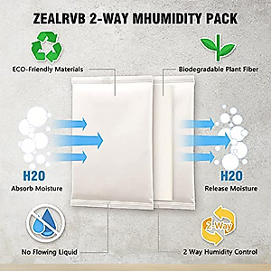 ZEALRVB 62% RH Humidity Pack 8 Gram 10 Packs 2-Way Humidity Control Packs for Herb Flower -Individually Wrapped -No Liquid Leakage…