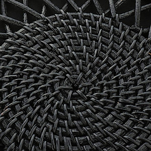 Gets Women's Woven Bag Round Handmade Rattan Shoulder Bag Cross Body Boho Beach Bag (Ordinary)