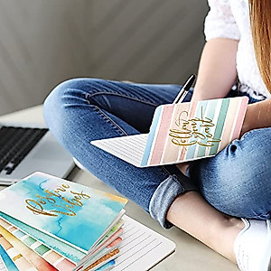 KiDEPOCH 6 Pack Cute Watercolors Notebooks, 6 Designs Mini Pocket Notebook, 40 Lined Pages Small Journal Bulk for Women Kids Students Gift School Supplies, 4 * 5.75inch