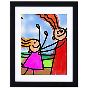 Li'l DAVINCI Art Frames: front-opening, EZ Store wooden frames that allow you to hold up to 50 items in each! (Black, for 8.5 x 11 items)