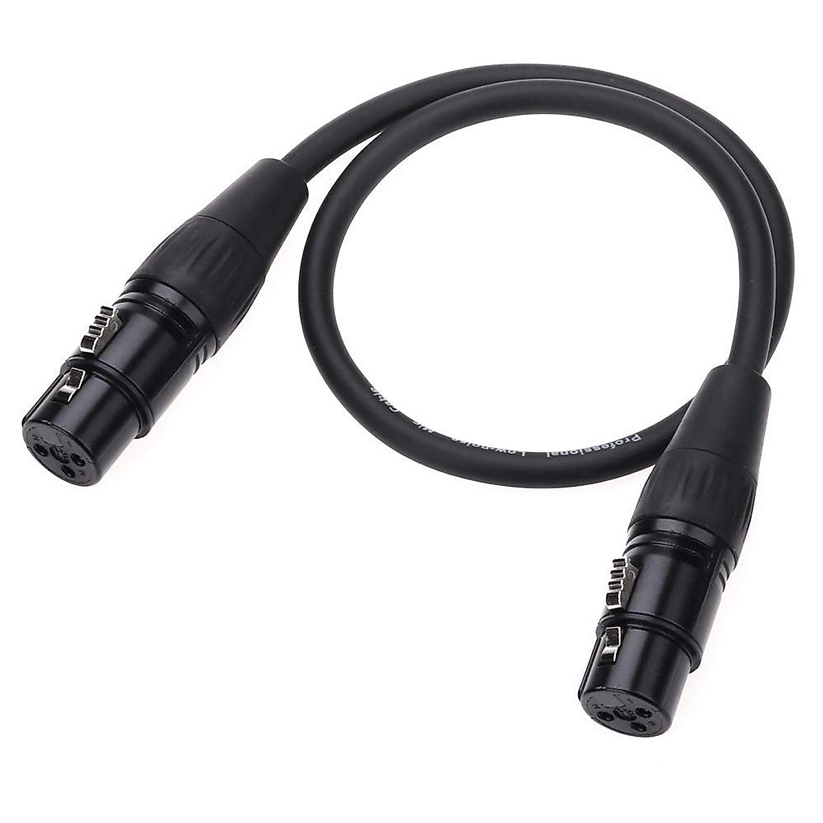 NANYI XLR Female to Female Splitter Microphone Cable XLR to XLR Patch Cables, 3-Pin XLR Female to Female mic Cable DMX Cable Patch Cords with Oxygen-Free Copper, 1.6Feet/0.5Meter