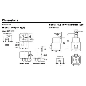 ( One Pair) OMRON Trim Tilt Relay for Outboard Motor American, SPDT, 12 VDC, 40A, G8JN Series, Panel, Quick Connect