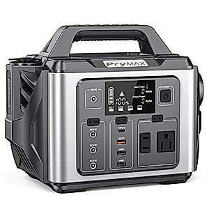 PryMAX 330W Portable Power Station with 110V Pure Sine Wave AC Outlet, 296Wh Mobile Solar Generator with DC/QC3.0/USB Port Power Supply, Solar Power Station with 80000 mAh Backup Lithium Battery