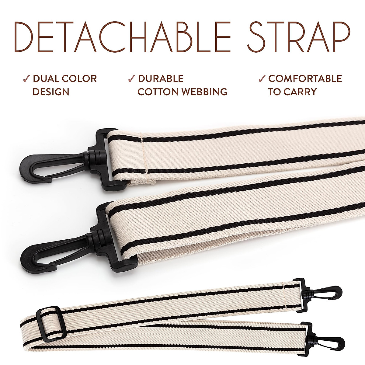 Leather Crochet Bag Backpack - Travel Knitting Bag Project Organizer Totes has Detachable Strap, 12 Wooden Hooks, 12 Skeins of 25g Yarn Storage Pocket & Grommets for Crocheting On the Go