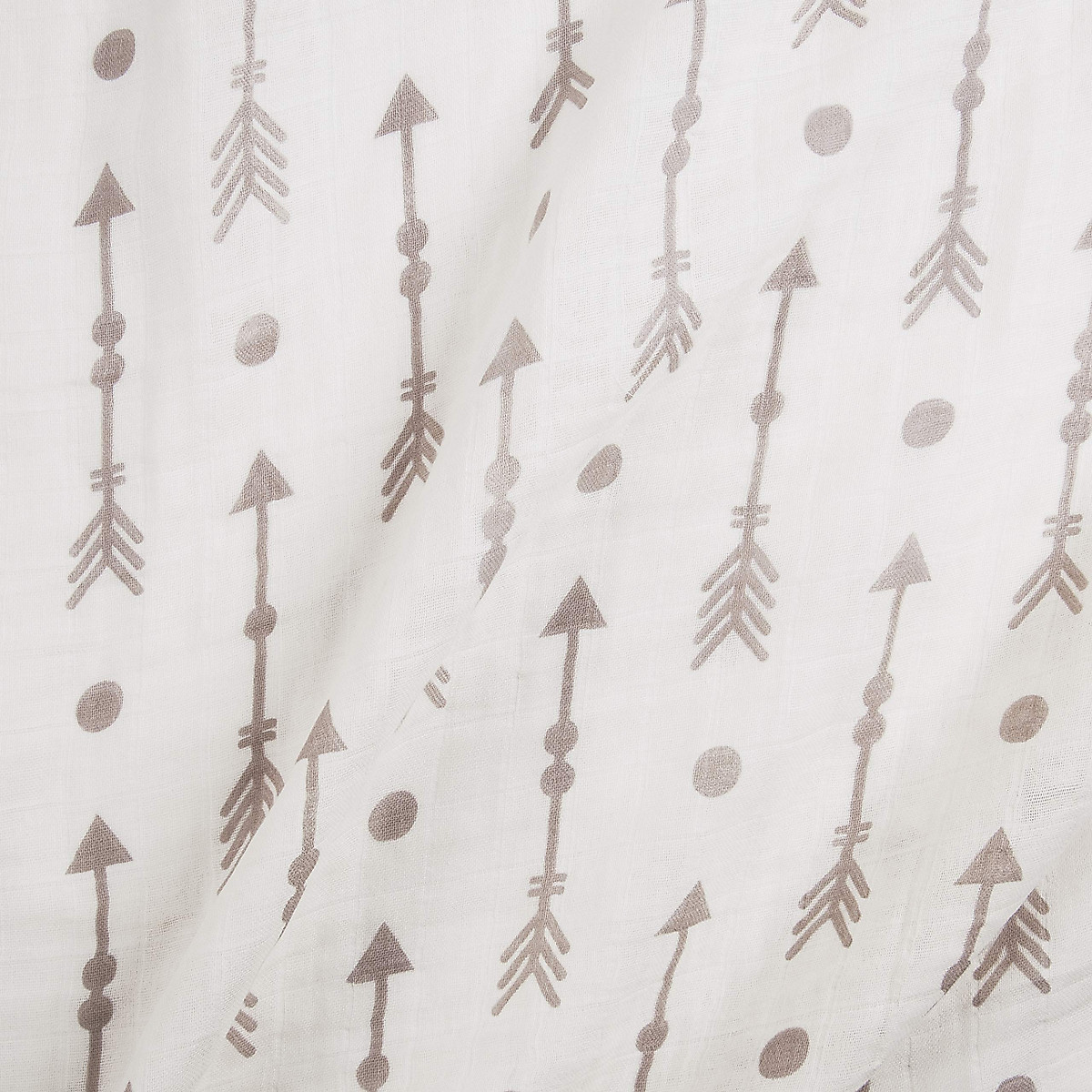 Tadpoles 100% Cotton 3 Pack Swaddle Muslin Receiving Blanket for Boys and Girls with Printed Small Arrows Natural and Cream, 45 x 45 inch