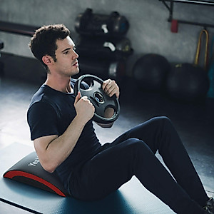 Yes4All Ab Mat For Sit Up 15" Situps Pad I Thick Workout Mat Comfortable for Abdominal Exercises, Crunches, Push-Ups, Core Training, Lower Back Support and Stretches Ab Muscles - Red