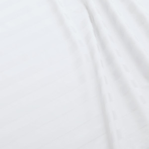 Flat Sheet Only King Size, 400 TC 100% Egyptian Cotton Flat Sheet Striped Satin-White Cotton Top Sheet- Wrinkle, Fade, Stain Resistant (Striped-White, King)