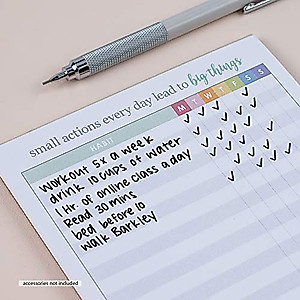Erin Condren Designer Notepad - Daily Habit Tracker Notepad That Tracks Up to 26 Habits, 7 Days a Week. Portable to Take on Travel to Track Habits. Color Coded Days