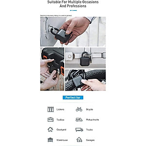 Bicycle Locks Heavy Duty Anti Theft Bike Lock Fingerprint Padlock Keyless Smart Lock - Thumbprint Biometric Padlock Ip66 Waterproof Portable Security Locker for Door,Bicycle,Scooter,Tool
