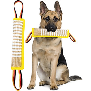 Clysoru Dog Tug Toy Dog Tough Jute Bite Pillow - Durable Training Equipment - Puppy to Large Dogs Interactive Toy for Large Dogs and Small Dogs