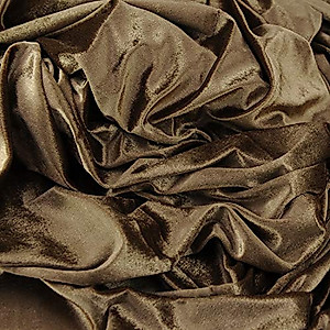 Stretch Velvet Fabric for Costumes and Crafting by The Yard (Dark Khaki,1 Yard)