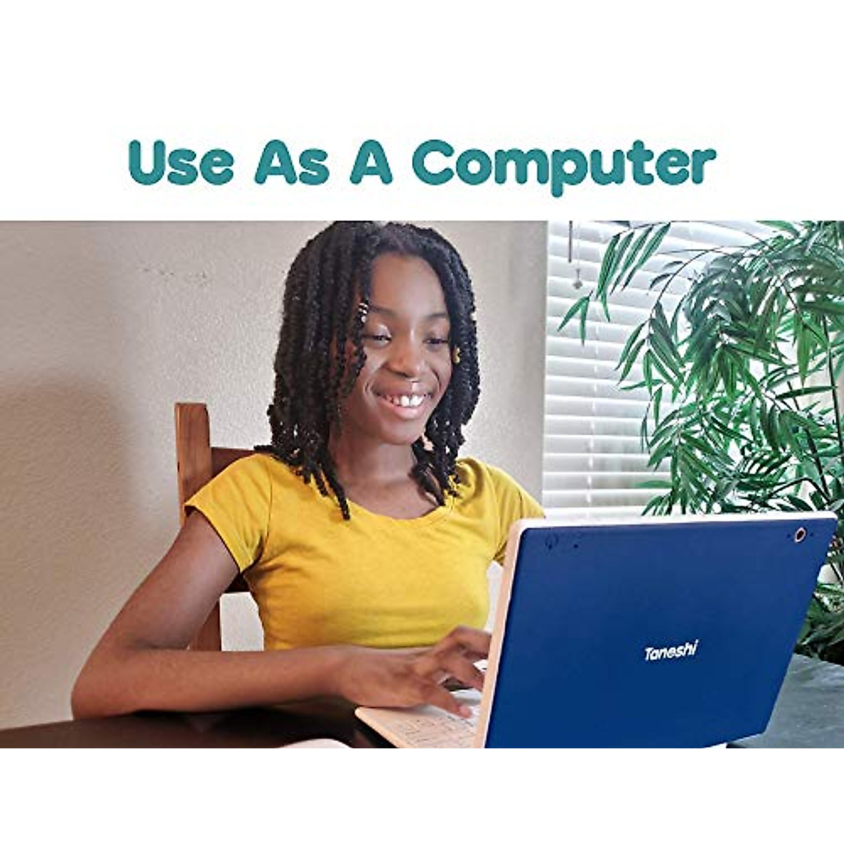 Tanoshi Scholar Kids Computer a Kids Laptop for Ages 6-12, 10.1" HD Touchscreen Display (Purple)