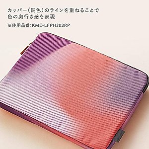 コクヨ フラットポーチ KOKUYO ME ペンケースサイズ テラゾ 水色 KME-LFPH102GB