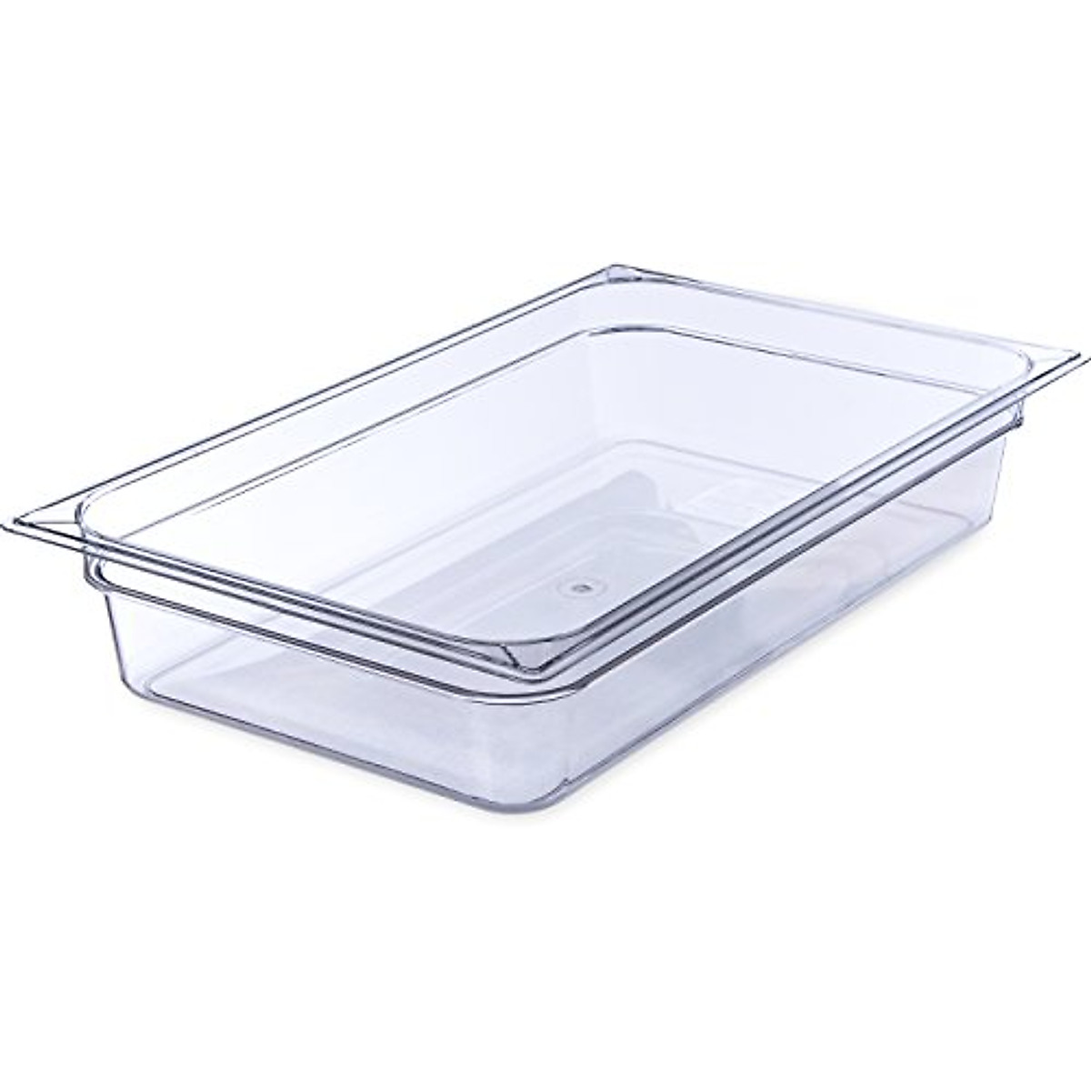Carlisle PC300N03 Cateraide End-Loading Insulated Food Pan Carrier, 5 Pan Capacity, Black + 10201B07 StorPlus Full Size Polycarbonate Food Pan, 4 Deep, Clear