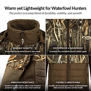 Drake Waterfowl LST Guardian Flex™ Double Down Eqwader™ Full Zip with Hood Mossy Oak Shadow Grass Habitat Xlarge