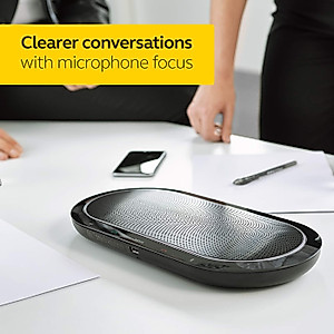Jabra Speak 810 UC Wireless Bluetooth Speakerphone - Portable Conference Speaker with Superior Audio for Larger Conference Calls, Quick Set-Up - Certified for Zoom & Google Meet